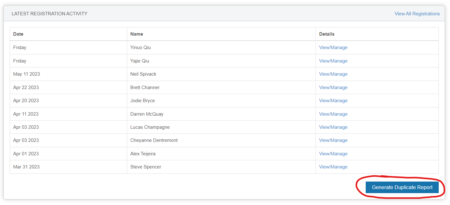 How to generate a list of duplicate profiles from your member's list